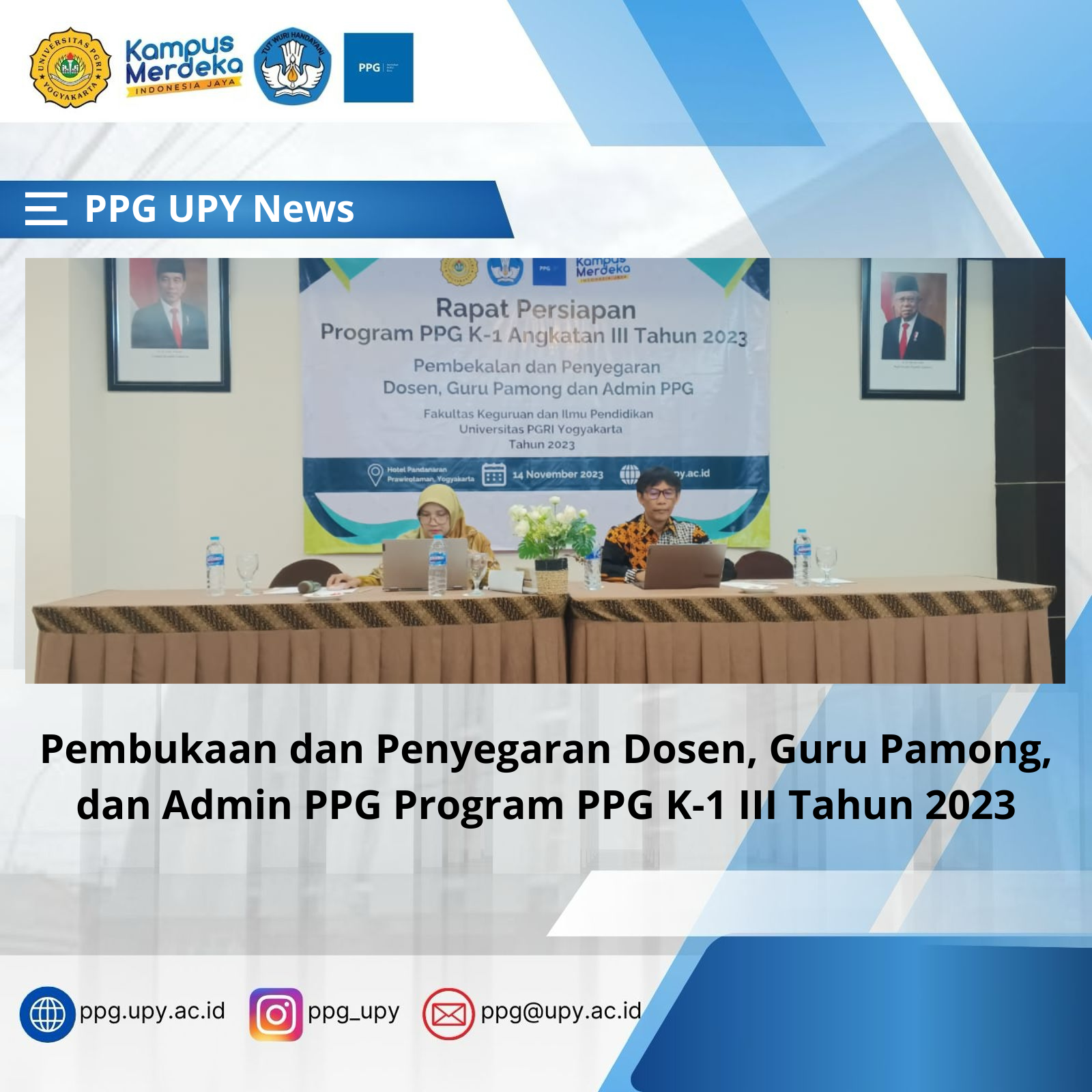 Pembukaan dan Penyegaran Dosen, Guru Pamong, dan Admin PPG Program PPG ...